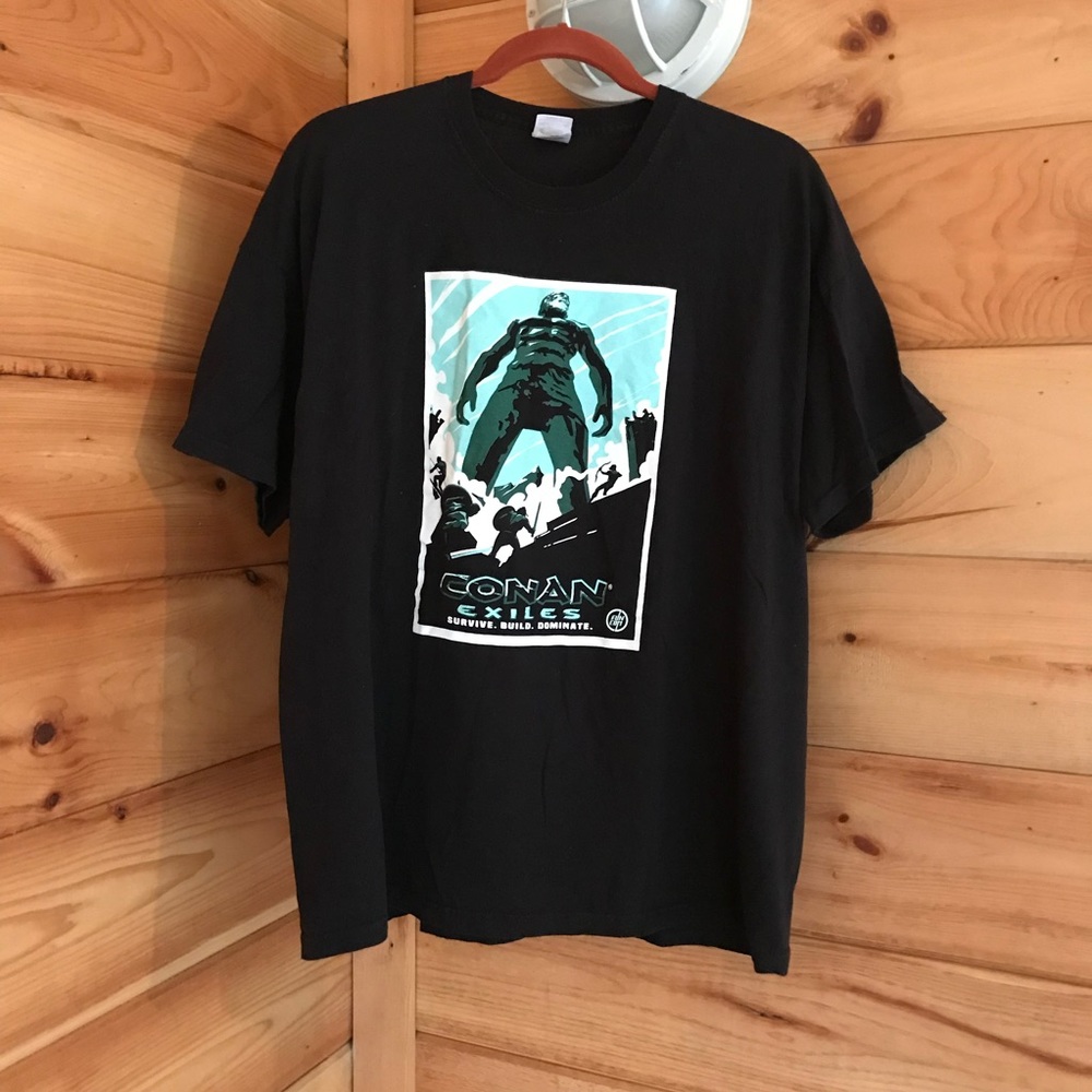 Vintage Black Conan The Barbarian Screen Printed Larg… - Gem